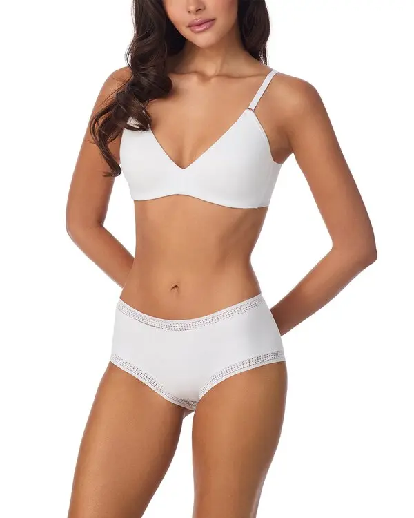 ON GOSSAMER Cabana Cotton Blend Wire Free Push Up Bra - White