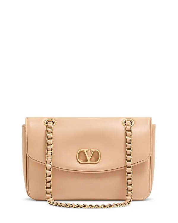 Valentino Garavani Medium Vlogo Leather Shoulder Bag