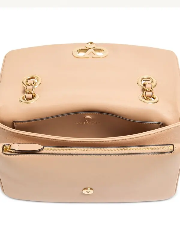 Valentino Garavani Medium Vlogo Leather Shoulder Bag