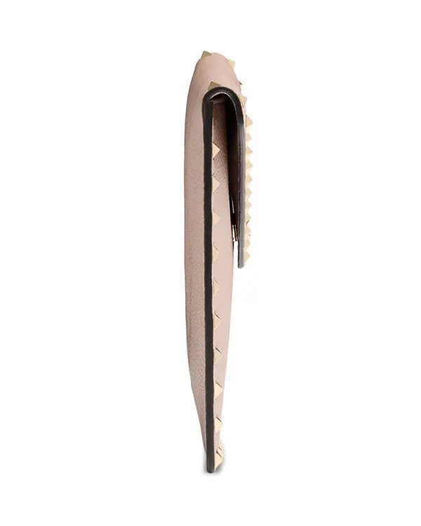 Valentino Garavani Large Studded Leather Flat Pouch - Poudre