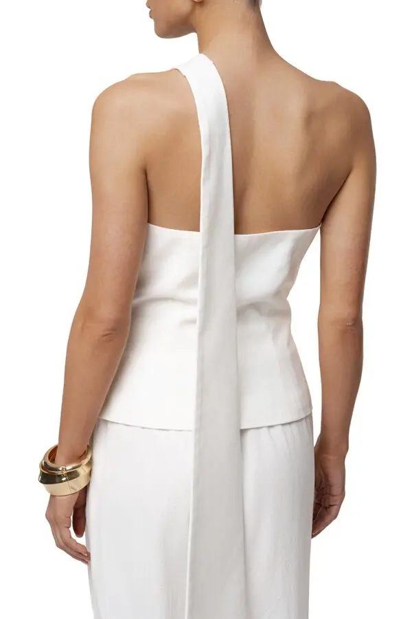 JLUXLABEL Asymmetric Draped Scarf Top