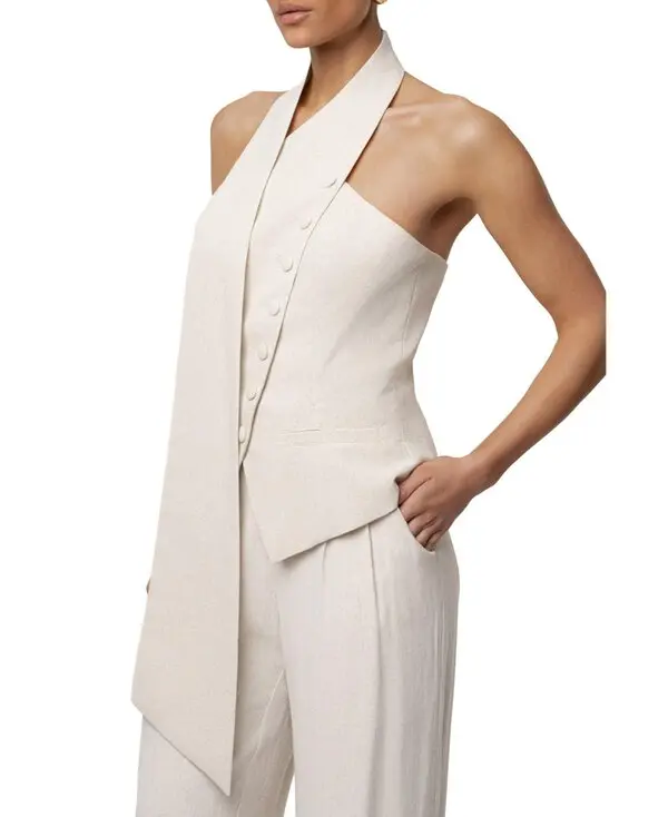 JLUXLABEL Asymmetric Draped Scarf Top