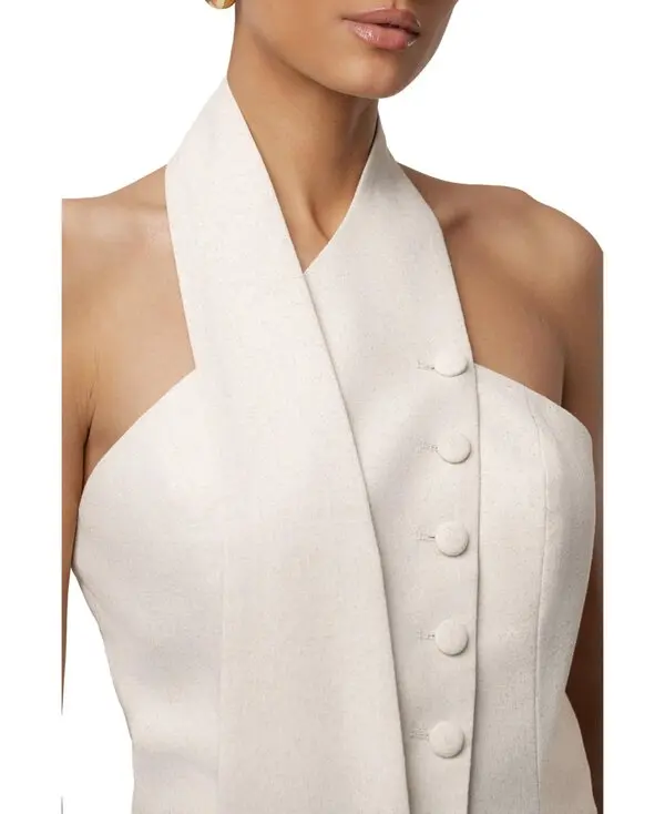 JLUXLABEL Asymmetric Draped Scarf Top