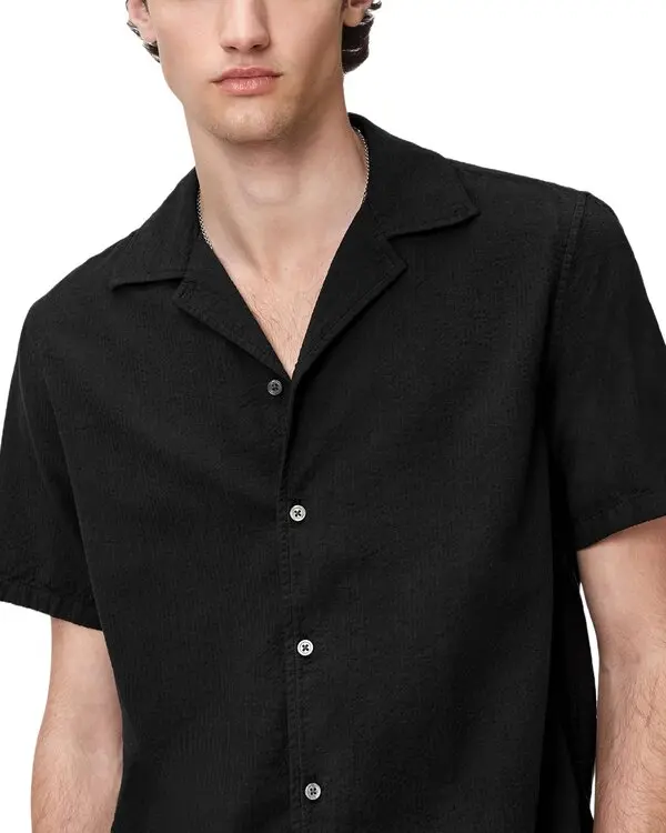 John Varvatos Dan Short Sleeve Camp Collar Shirt