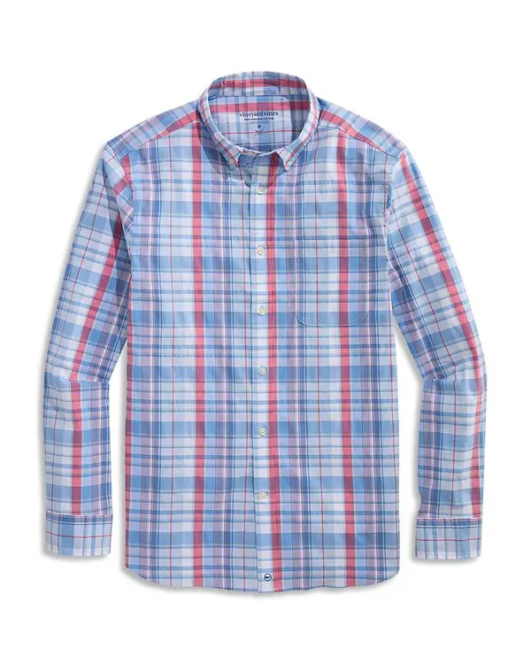 Vineyard Vines Firecracker Plaid Shirt - Lighthouse Red