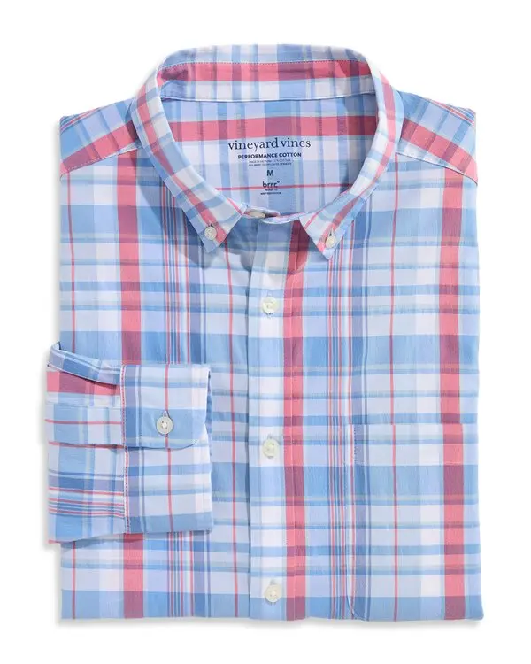 Vineyard Vines Firecracker Plaid Shirt - Lighthouse Red