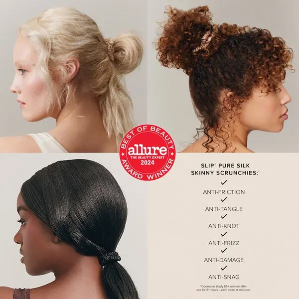 Slip Pure Silk Skinny Scrunchies Trio