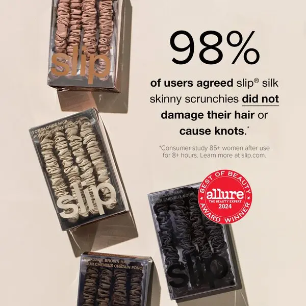 Slip Pure Silk Skinny Scrunchies Trio