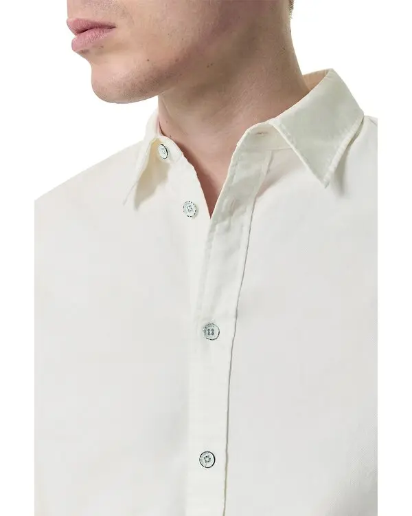 Rag & Bone Tomlin Stretch Dobby Button Front Shirt - White