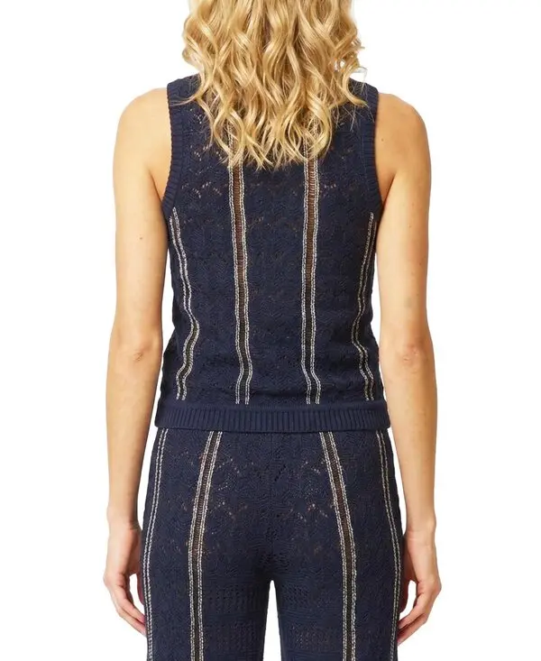 Central Park West Amber Knit Tank - Navy Blue