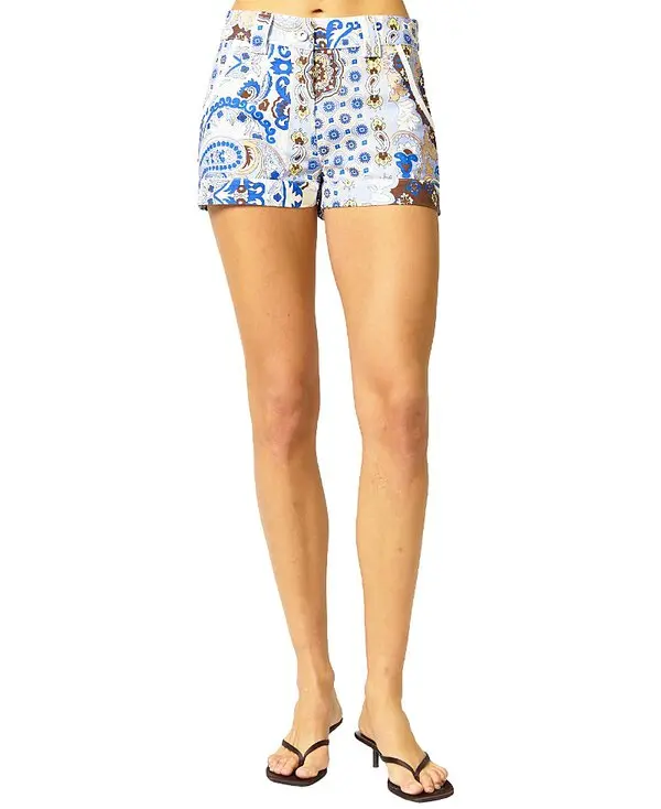 Central Park West Inez Paisley Belted Short