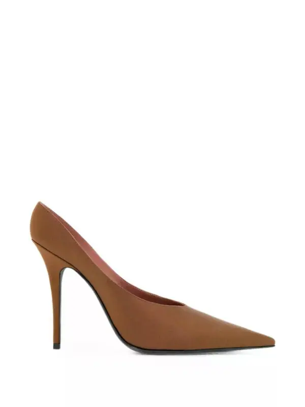 Amina Muaddi Satin Pumps