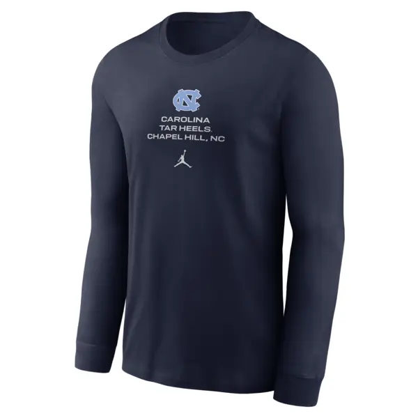 JORDAN North Carolina Sideline Brand Dri-fit College Long-sleeve T-shirt - Blue
