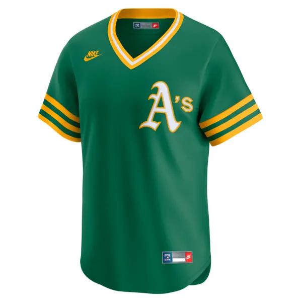 Nike Reggie Jackson Oakland Athletics Cooperstown Dri-fit Mlb Limited Jersey - Green