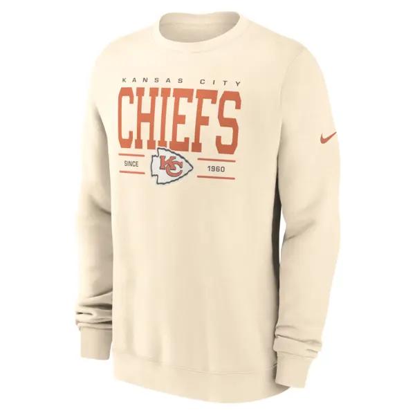 Nike Kansas City Chiefs Club Nfl Pullover Crew - Brown