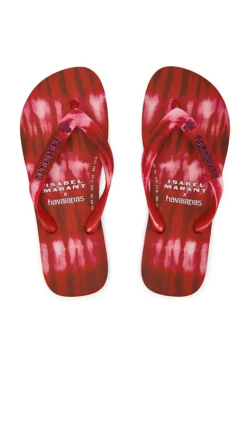 Havaianas X Isabel Marant Top Ikat Flip Flop In Red - Pink