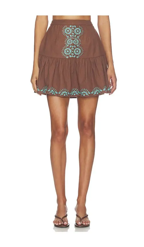 SENDERO PROVISIONS CO. Flare Skirt In Brown - Umber