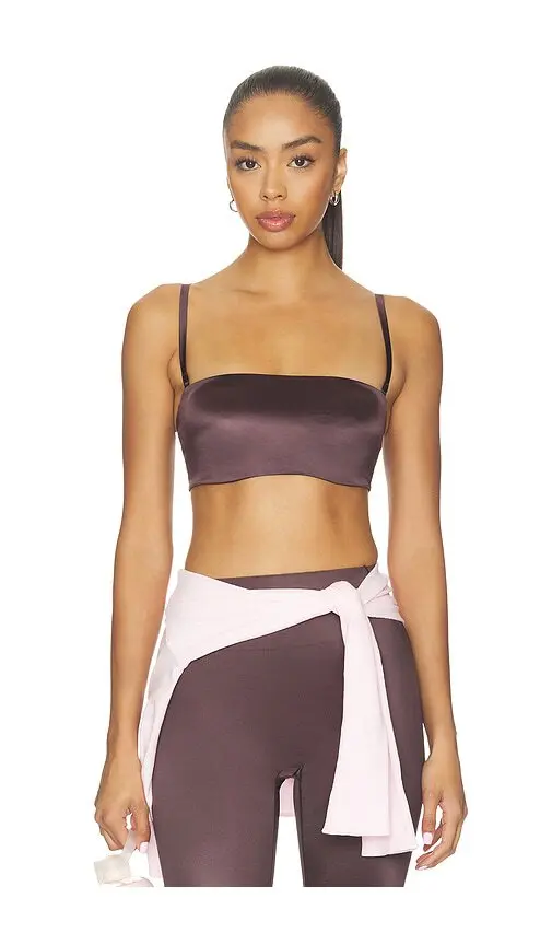 NIKESKIMS Shine Bandeau Bra In Brown