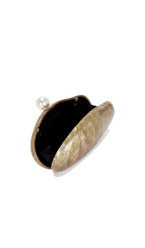 8 Other Reasons Marbled Acrylic Clutch Bag With Pearl Accent