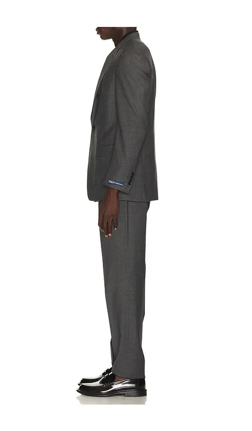 Polo Ralph Lauren 2-button Single Breasted Sharkskin 2-piece Suit In Grey