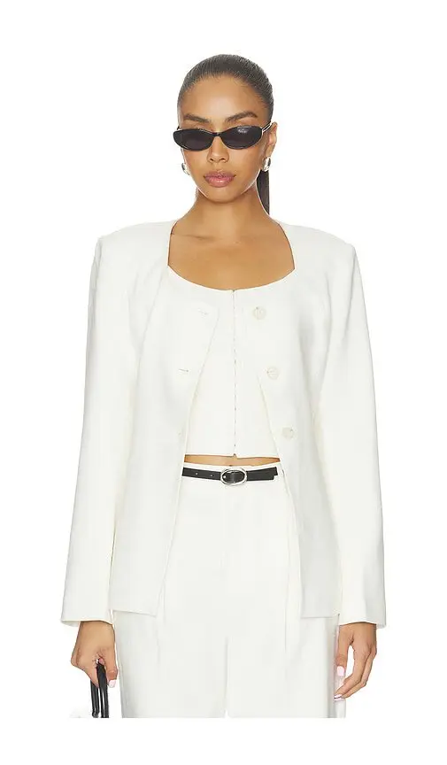 Paige Edina Blazer In Ivory