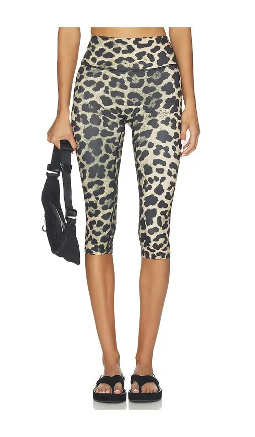 P.E Nation Signature Capri Legging In Brown - Leopard