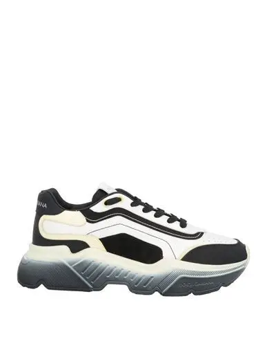 Dolce & Gabbana Sneakers Size Soft Leather, Textile Fibers - White