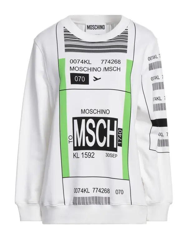 Moschino Cotton Crewneck Sweatshirt With Graphic Print