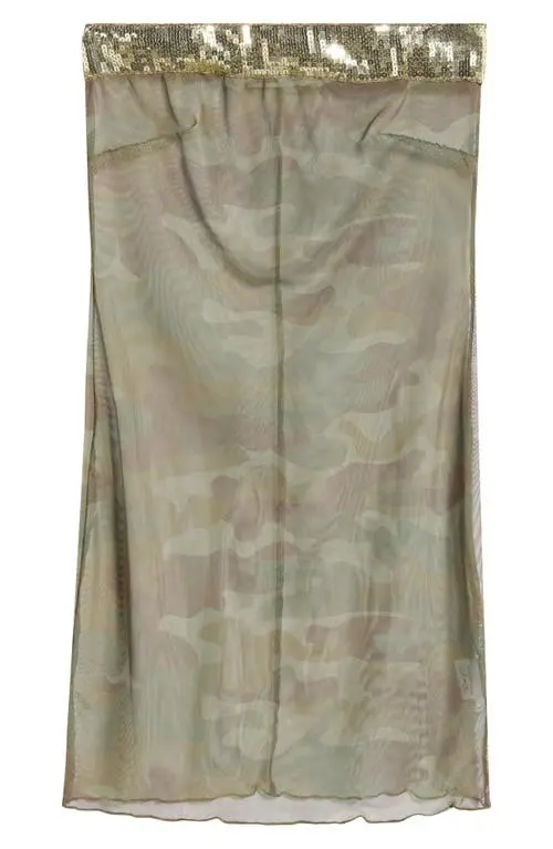 BELLA VENICE Chyler Print Sequin Strapless Minidress
