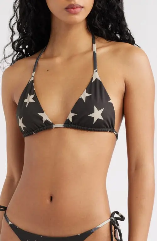 BELLA VENICE Belle Triangle Bikini Top With Pattern - Star