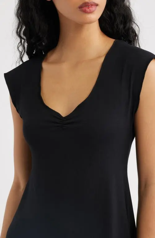 BELLA VENICE Georgia Deep V-neck Minidress