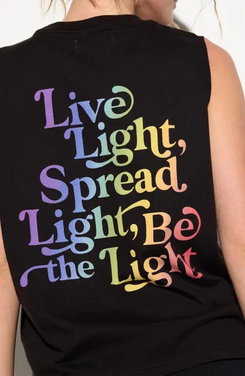 Spiritual Gangster Embroidered Rainbow Muscle Tank