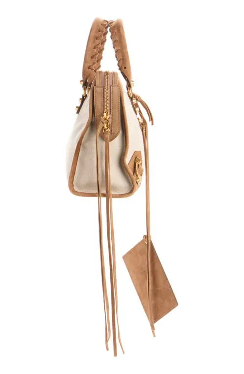 Balenciaga Small Le City Canvas & Leather Bag
