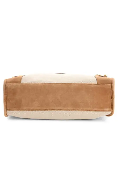 Balenciaga Small Le City Canvas & Leather Bag