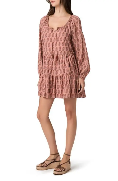 Paige Boardwalk Floral Long Sleeve Cotton Mini Dress