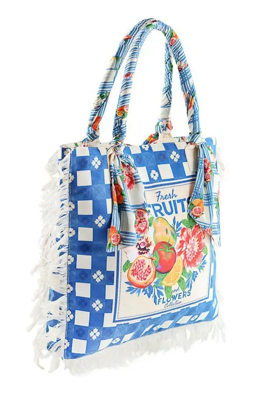 Agua Bendita Rania Patchwork Print Tote Bag With Scarf