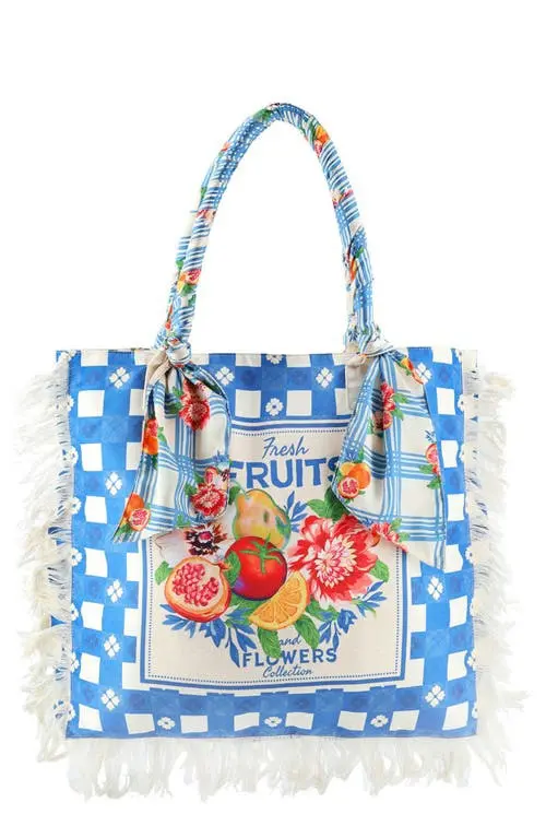 Agua Bendita Rania Patchwork Print Tote Bag With Scarf