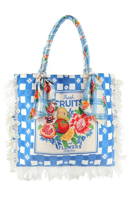 Agua Bendita Rania Patchwork Print Tote Bag With Scarf