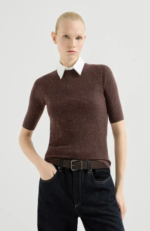 Brunello Cucinelli Sparkling Cashmere Lightweight Sweater