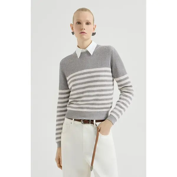 Brunello Cucinelli Cotton Sparkling Yarn Sweater