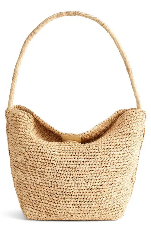 Madewell The Signature Woven Raffia Shoulder Bag - Natural