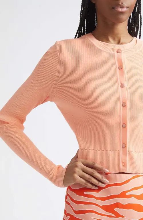 TOCCIN Zoe Crop Fitted Cardigan - Sherbert