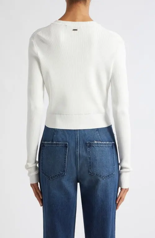 TOCCIN Zoe Crop Fitted Cardigan - Optic