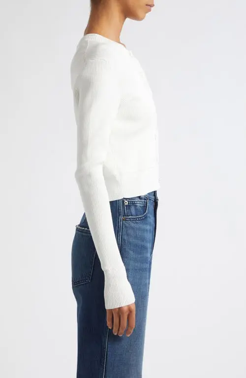 TOCCIN Zoe Crop Fitted Cardigan - Optic