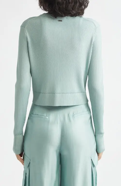 TOCCIN Zoe Crop Fitted Cardigan - Seabreeze