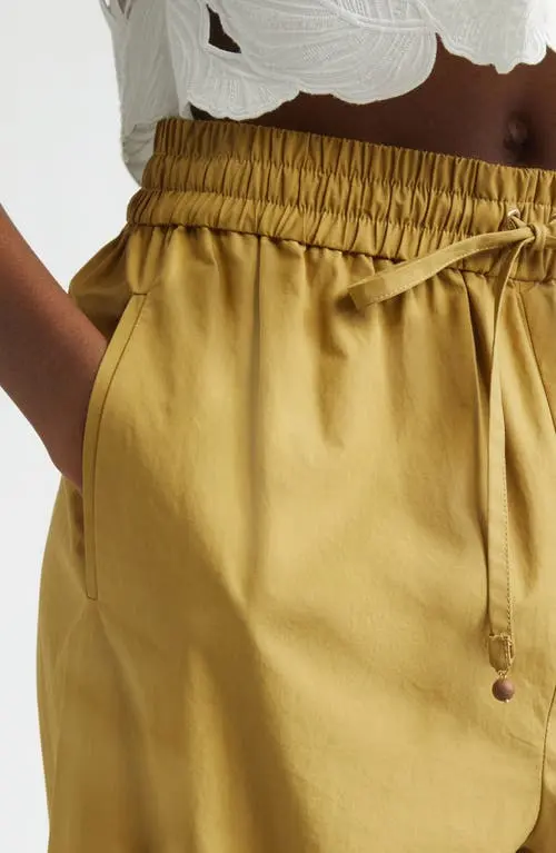 Zimmermann Mahon Embroidered Cutwork Cotton Wide Leg Ankle Pants