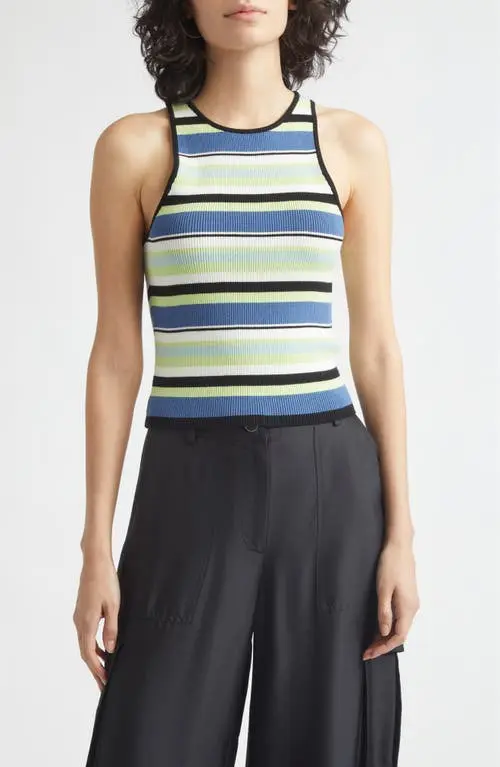 TOCCIN Avery Racerback Tank - Ocean/keylime Multi