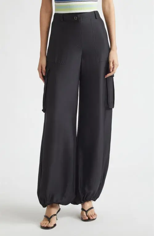 TOCCIN James Wide Leg Cargo Pants - Jet