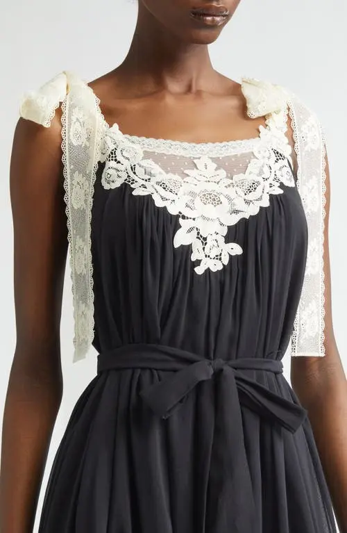 Zimmermann Roselight Lace Trim Cotton And Silk Blend Slipdress