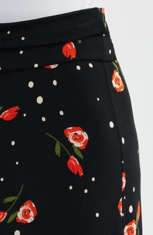 Loveappella Floral Print Maxi Skirt